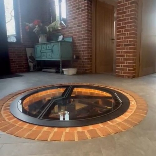 Electric Round Wine Cellar Door | UK Spiral Hatch - Dio-Met