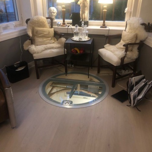 Manual Round Wine Cellar Door | UK Spiral Hatch - Dio-Met