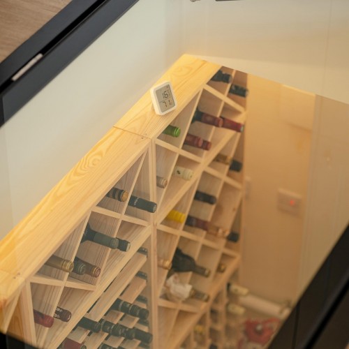 Custom Hinged Glass Wine Cellar Door | UK Trap Hatch - Dio-Met