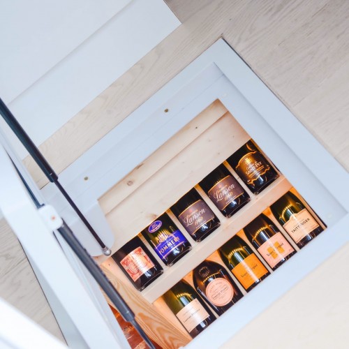 Hinged Glass Wine Cellar Door | UK Basement Hatch - Dio-Met