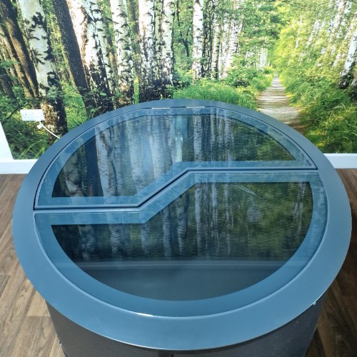 Electric Round Wine Cellar Door | UK Spiral Hatch - Dio-Met