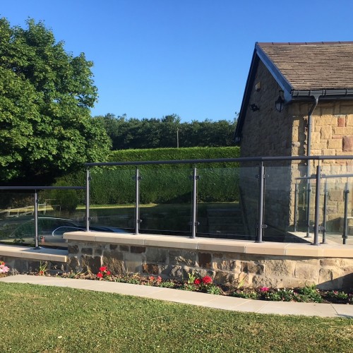 Galv-Powdercoated Glass Balustrade | Custom Colours UK - Dio-Met