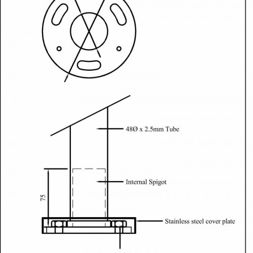 Baluster Base Plate With Cover