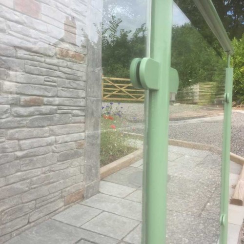 Galv-Powdercoated Glass Balustrade | Custom Colours UK - Dio-Met
