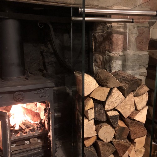 Modern Glass Log Racks